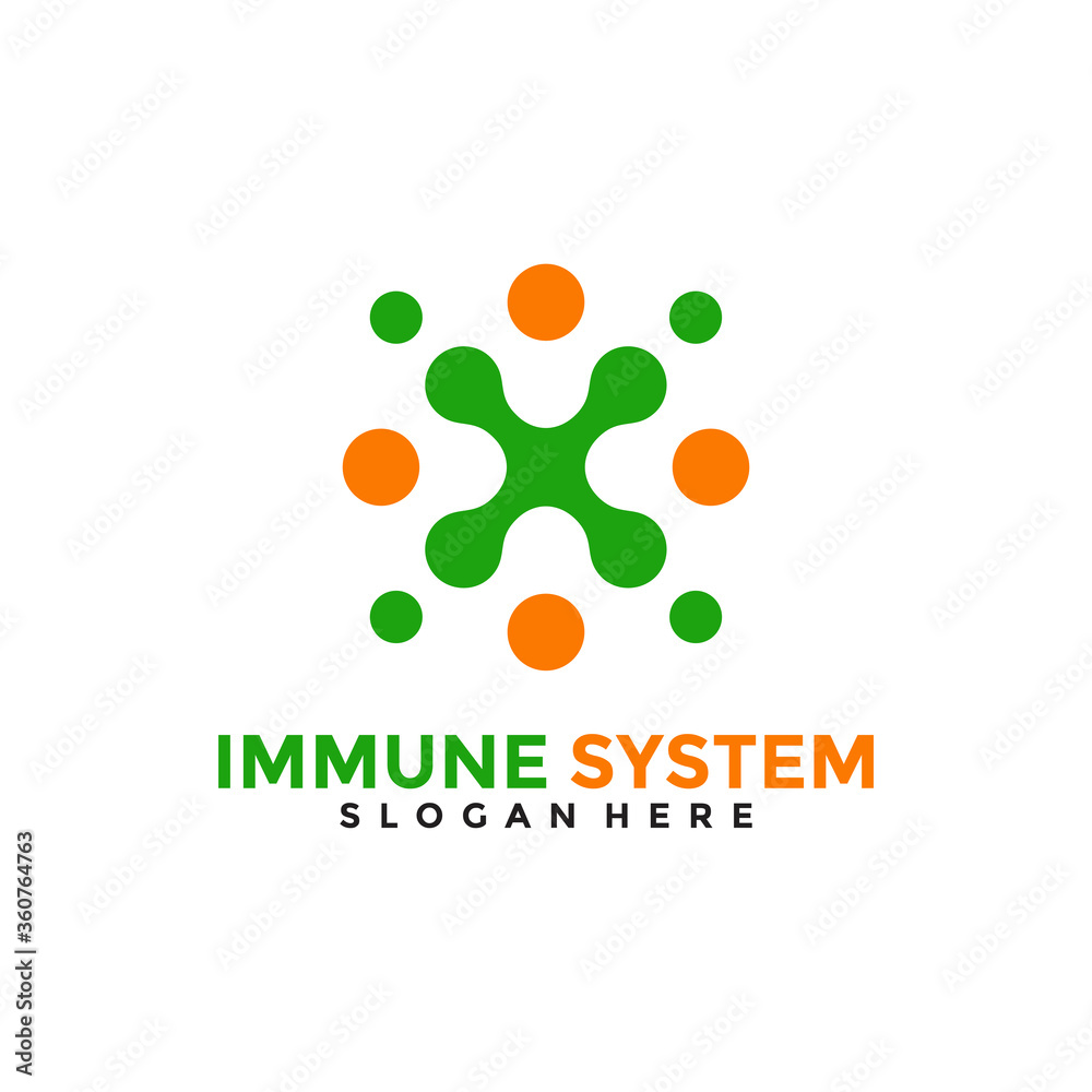 Immune System Health Cell Logo Design Template. Vaccination ...