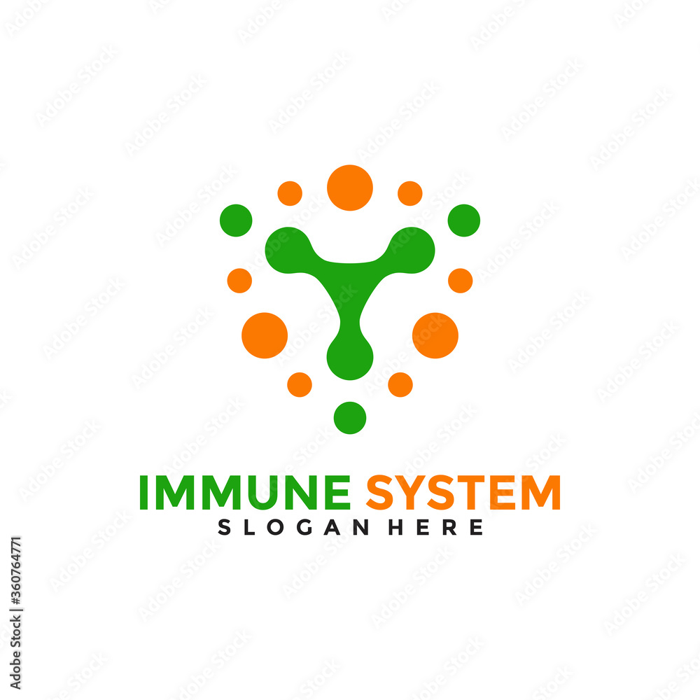 Immune System Health Cell Logo Design Template. Vaccination ...