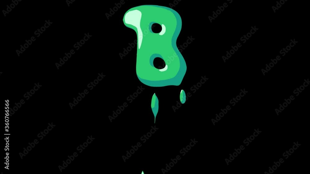 Vidéo Stock Flat gooey slimy letters typeface cartoon style animation ...