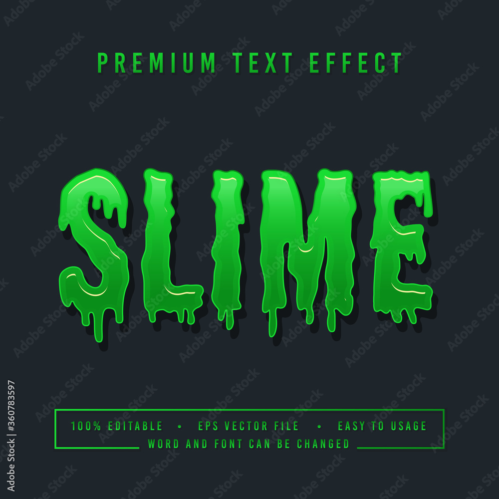 decorative slime Font and Alphabet vector Stock Vector | Adobe Stock