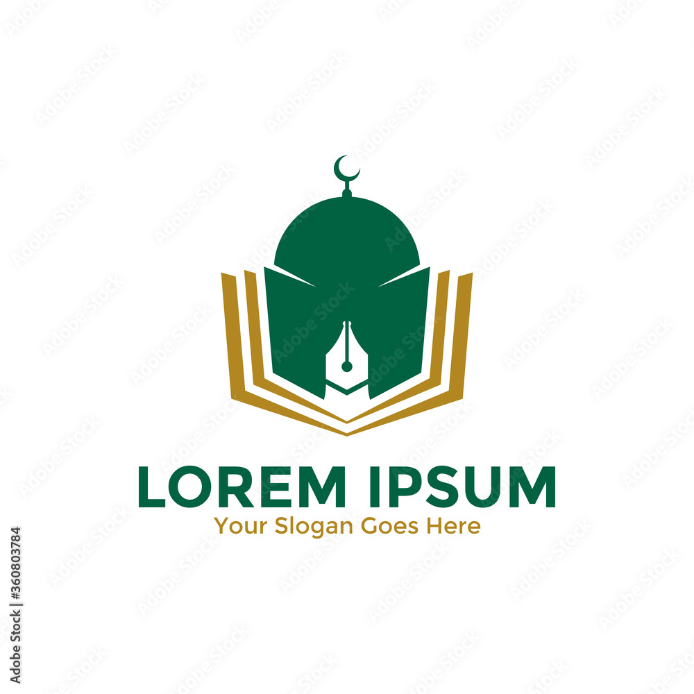 Islamic Learning Logo Design Template. Islamic School Logo. Islamic ...