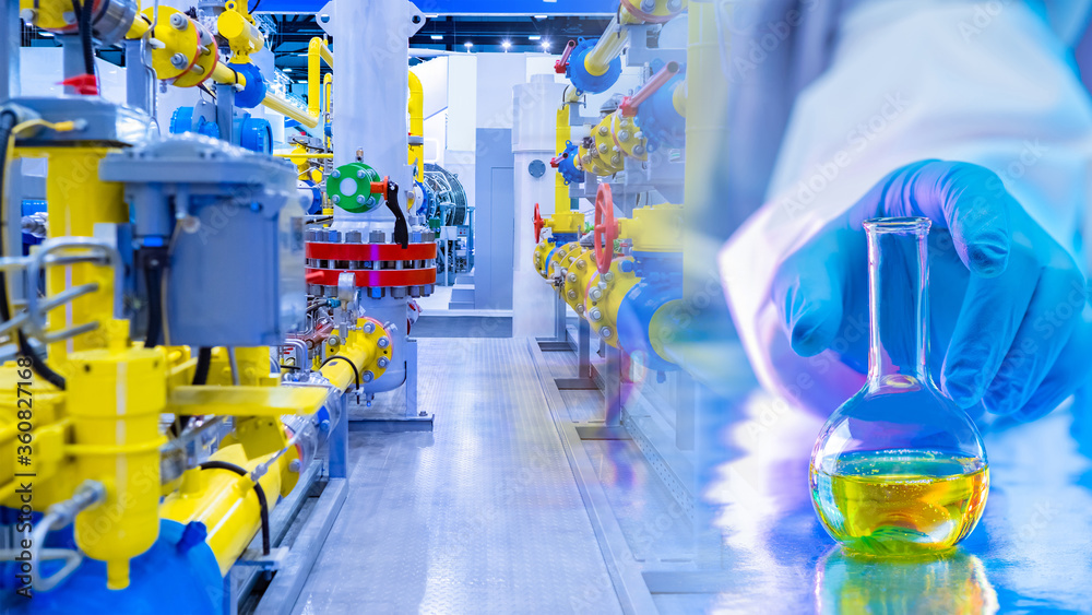 Compressor station. Chemical manufacturing plant. Concept ...