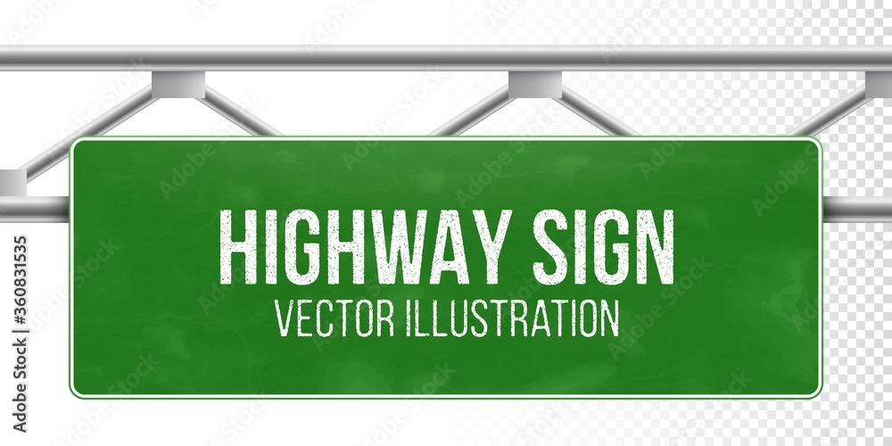 Green traffic information sign. Blank board with place for text. Blank ...