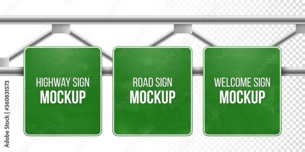 Green traffic information sign. Road direction sign for information or ...