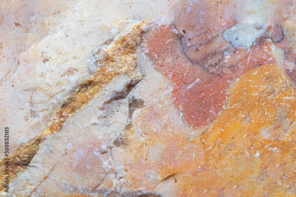 Photograph of a granite surface in soft focus at high magnification ...