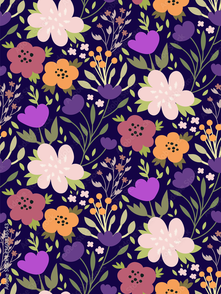 Simple Vector Flower Wallpaper