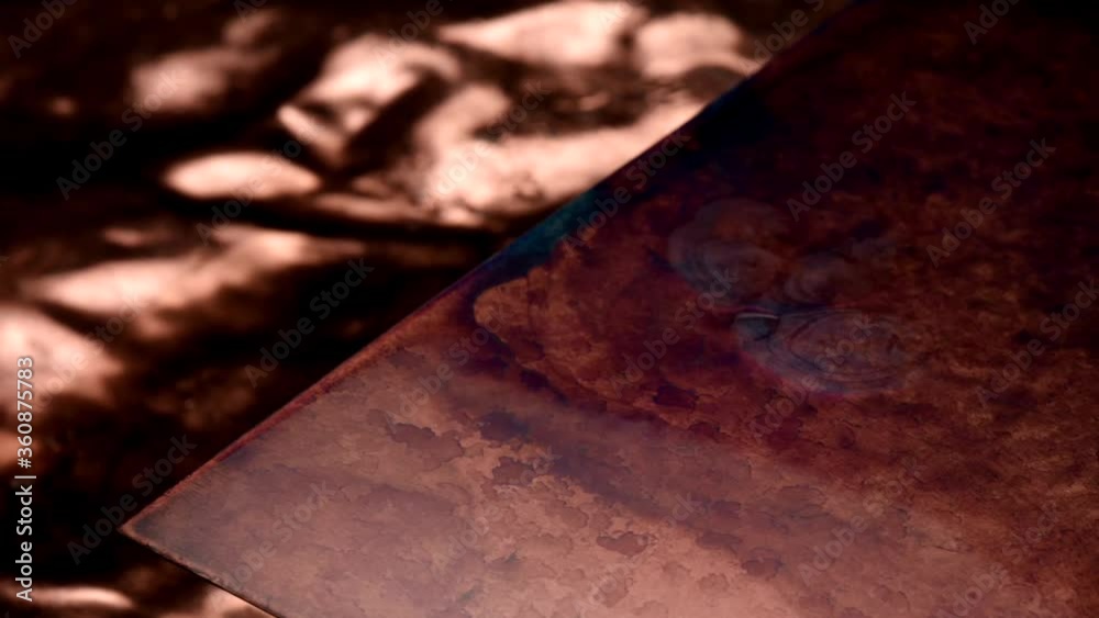 Copper. Timelapse of copper oxidation process. Chemical reaction of a ...