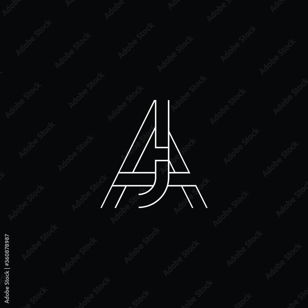 Vetor de Professional Innovative Initial AJ logo and JA logo. Letter AJ ...