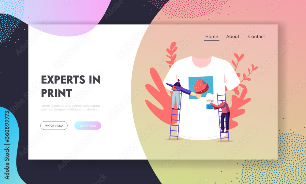 People Create Handmade Apparel Design Landing Page Template. Tshirt ...