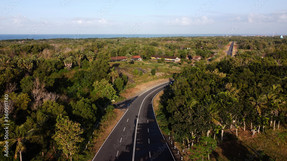 highway crossing the south of the island of Java, Indonesia Stock Photo ...