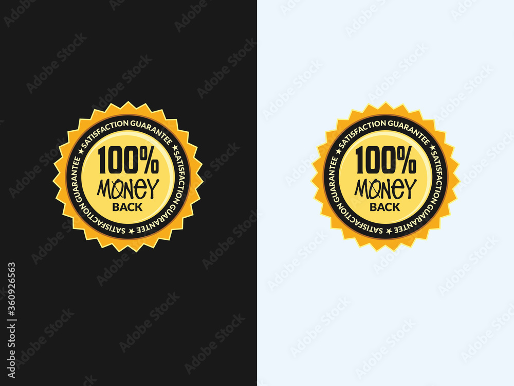 vector guarantee icon logo emblem 100% money back guarantee Stock ...