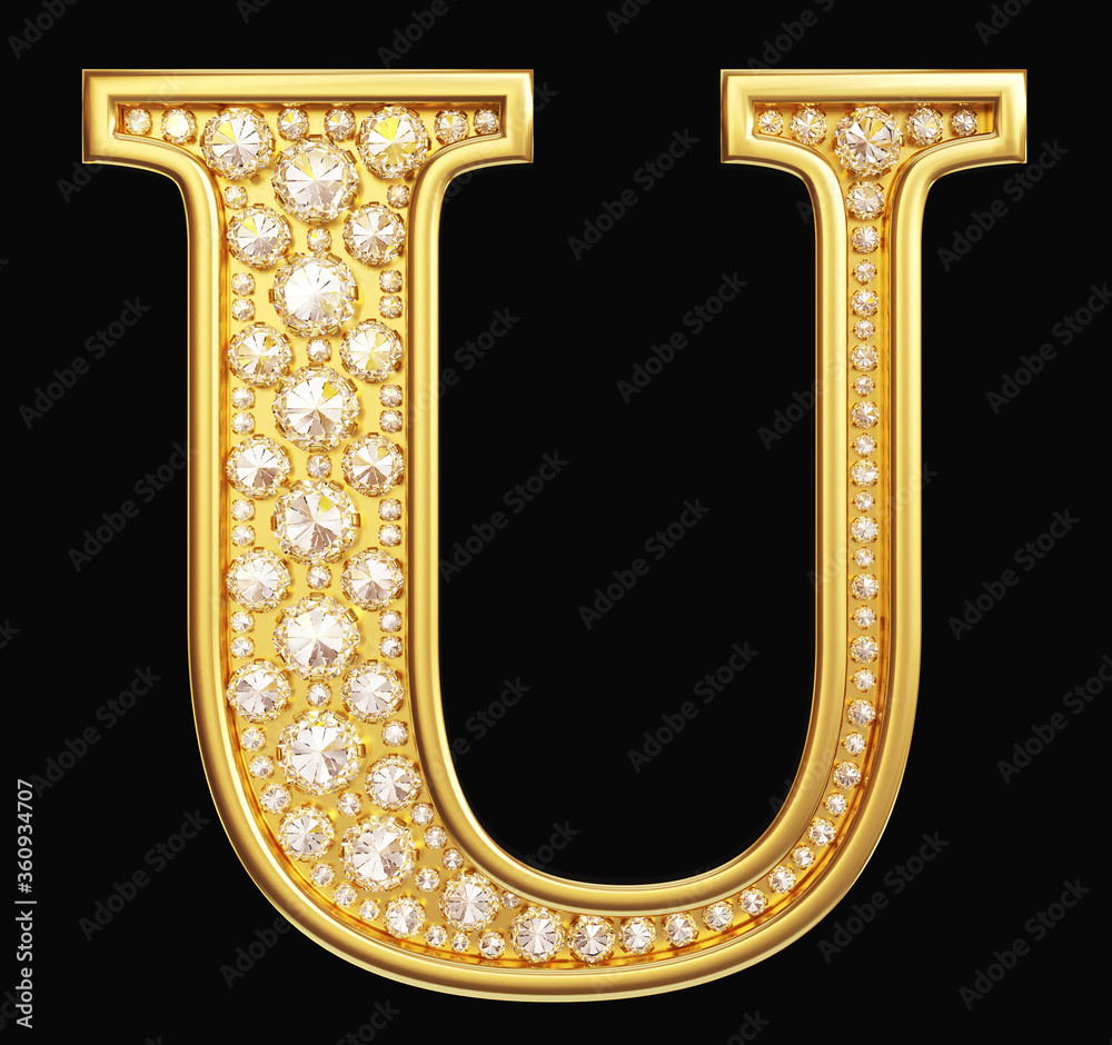 The Letter U In Diamonds