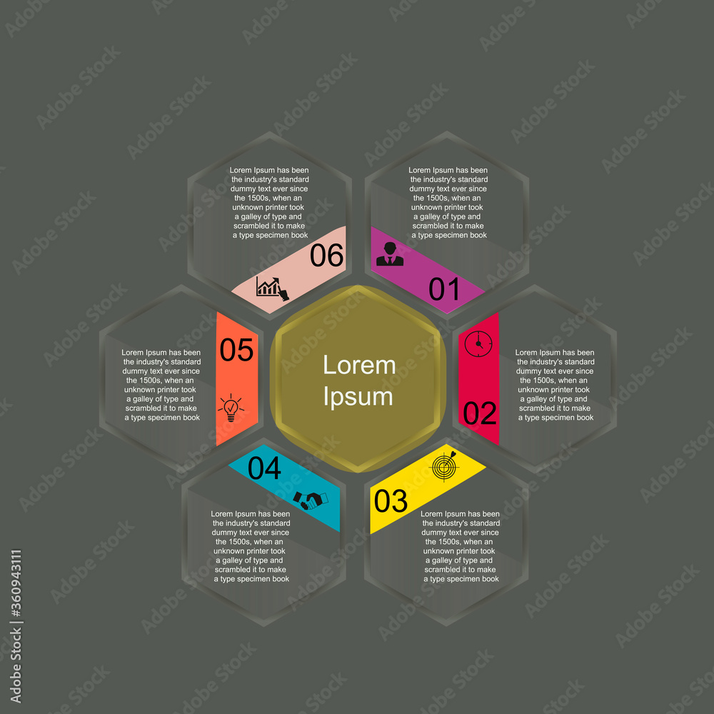 Business data visualization, infographics. Scheme of the process of ...