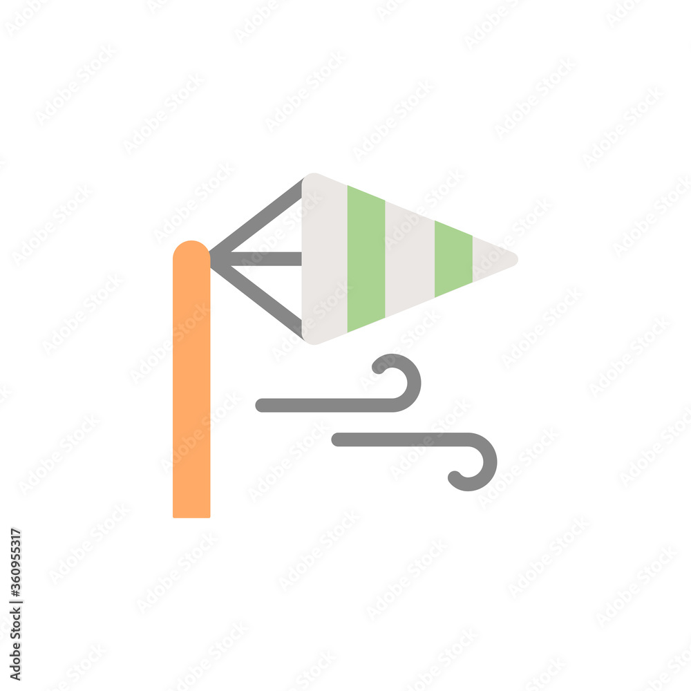 Wind direction colored icon. Simple colored element illustration. Wind ...
