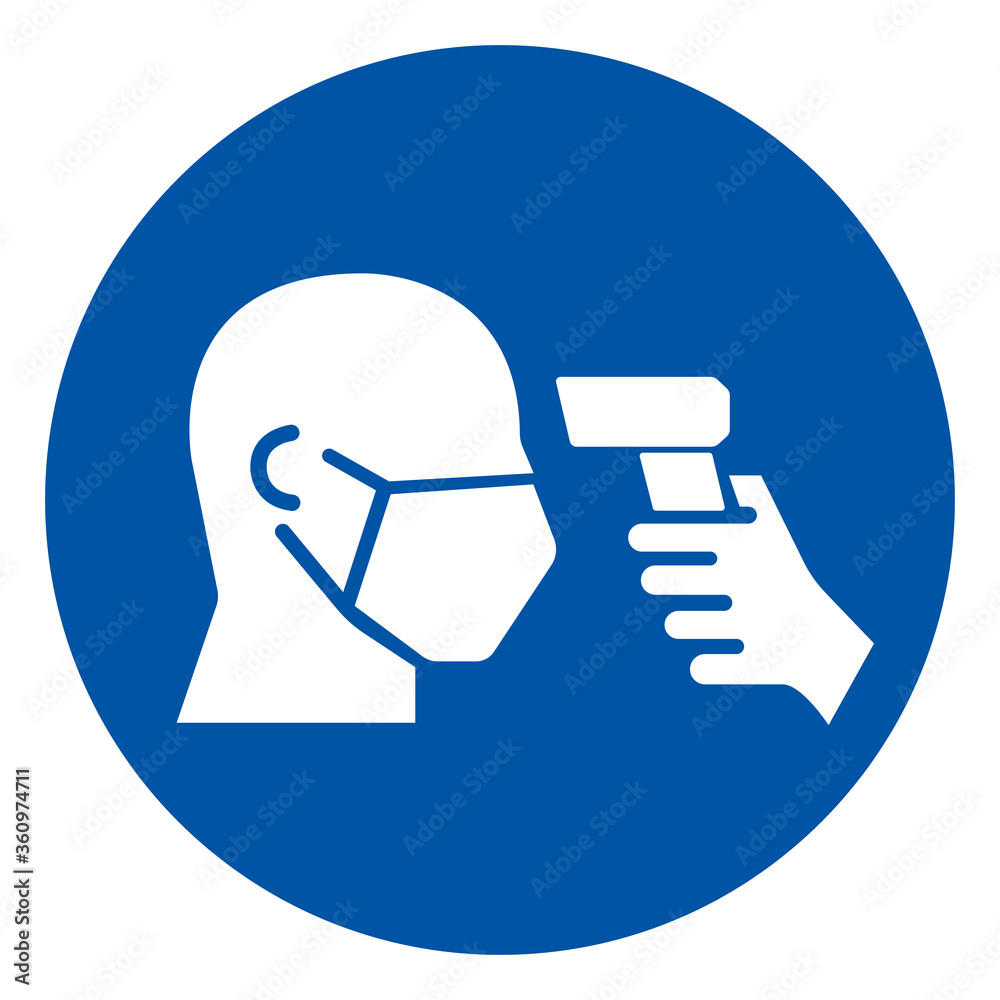 Thermometer Screening Of Checking Temperature Symbol Sign, Vector ...