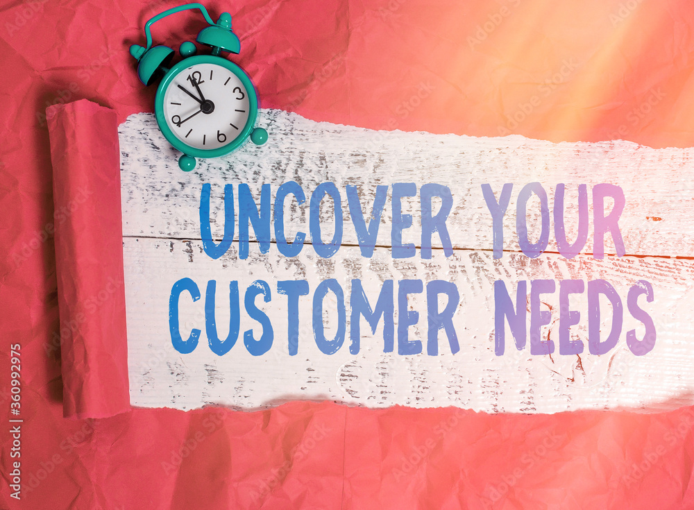 Word writing text Uncover Your Customer Needs. Business photo ...