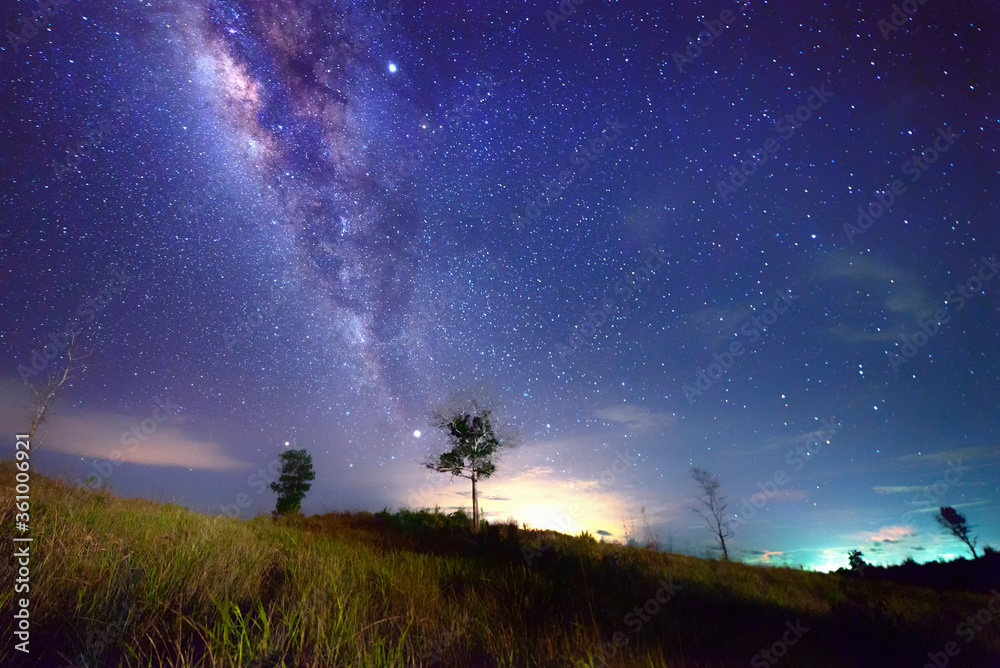 Fotografia do Stock: Beautiful nightscape with Starry night and Milky ...
