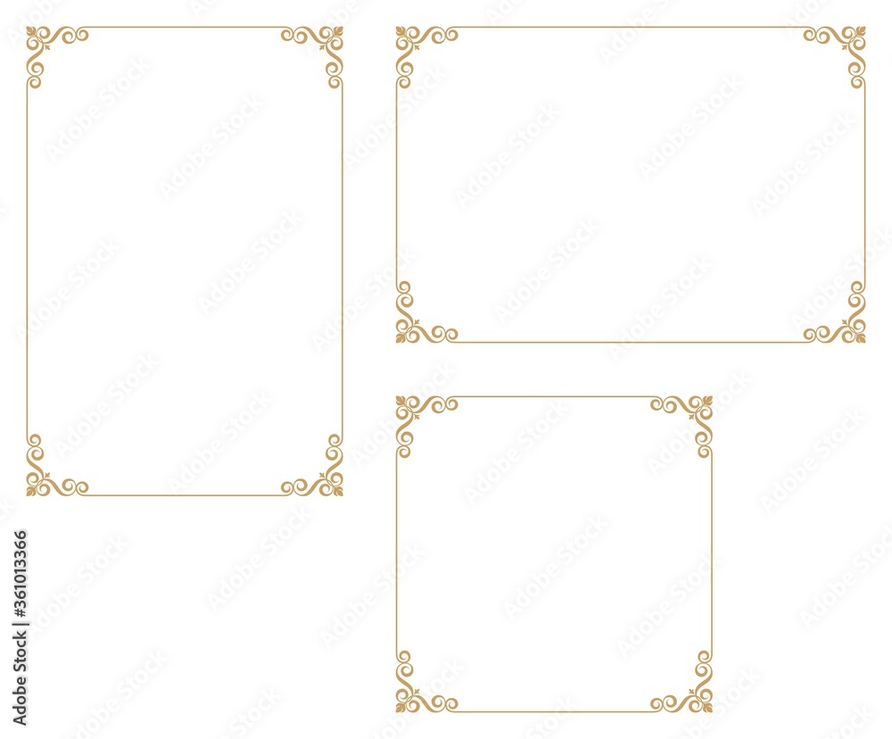 Decorative frame.A frame that gave a change in size to the same design ...