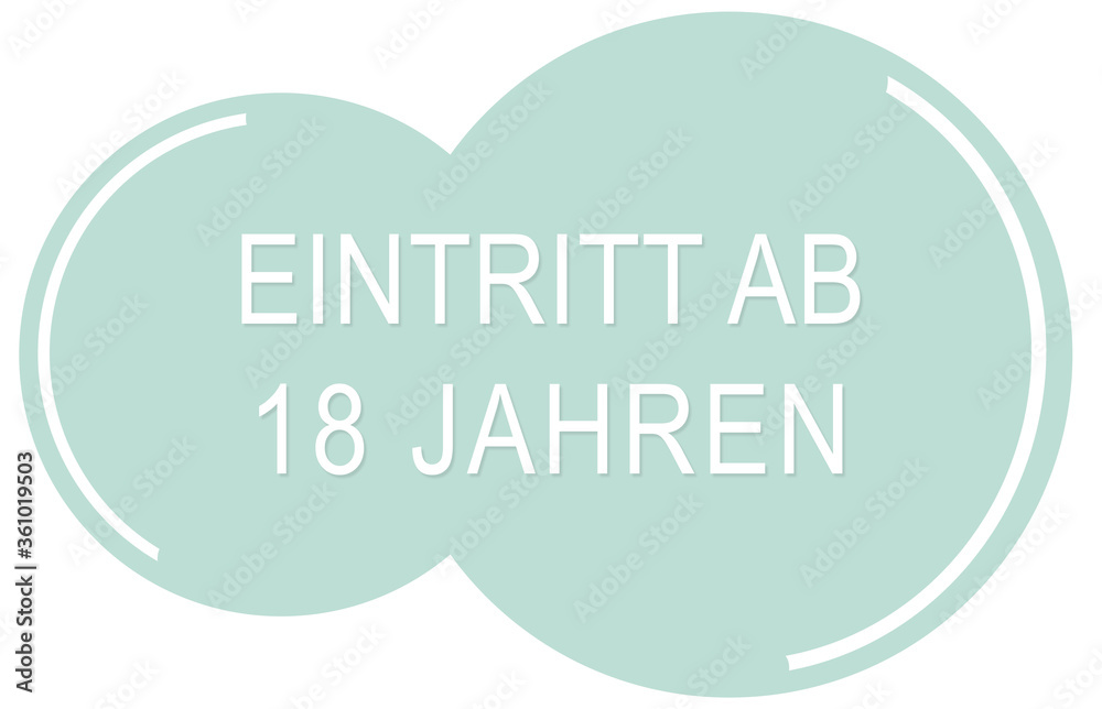 Eintritt ab 18 Jahren web Sticker Button Stock Illustration | Adobe Stock
