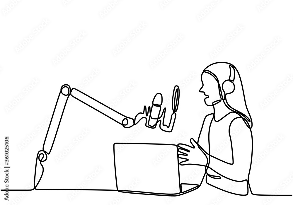 Computer Microphone Drawing
