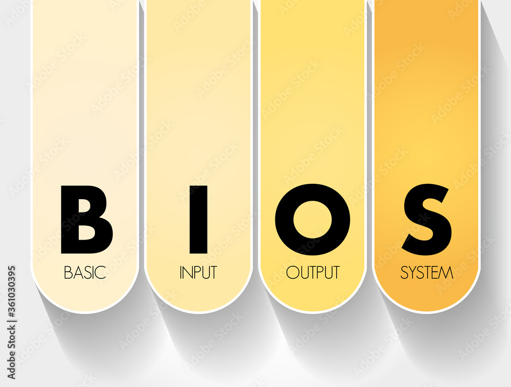 Bios Basic Input Output System Acronym Technology Concept Background Stock Vector Adobe Stock