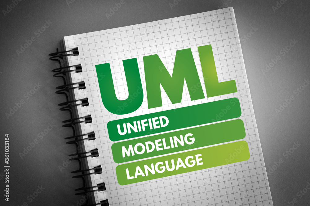 UML - Unified Modeling Language acronym, technology concept background ...