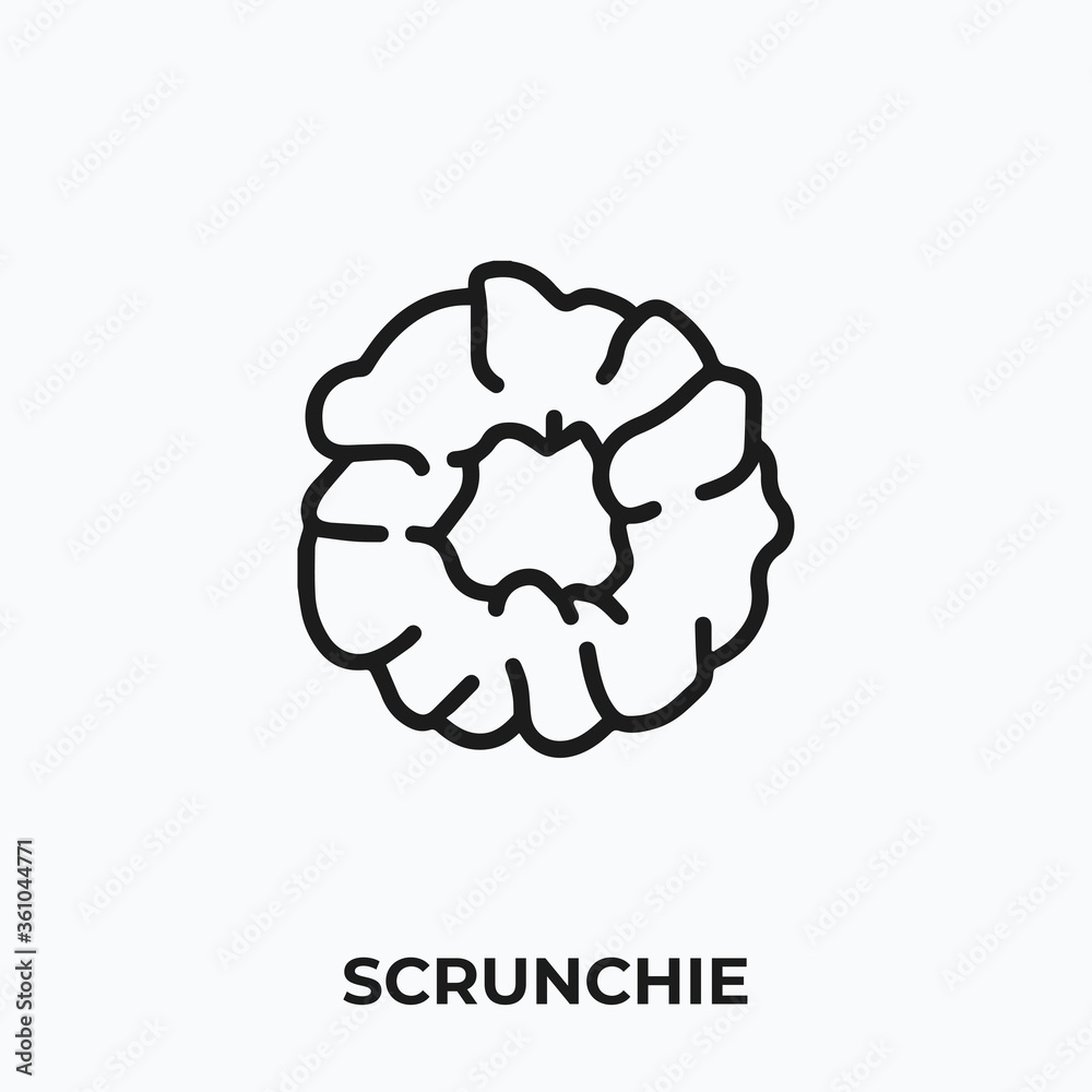 scrunchies icon. scrunchies icon vector. Linear style sign for mobile ...