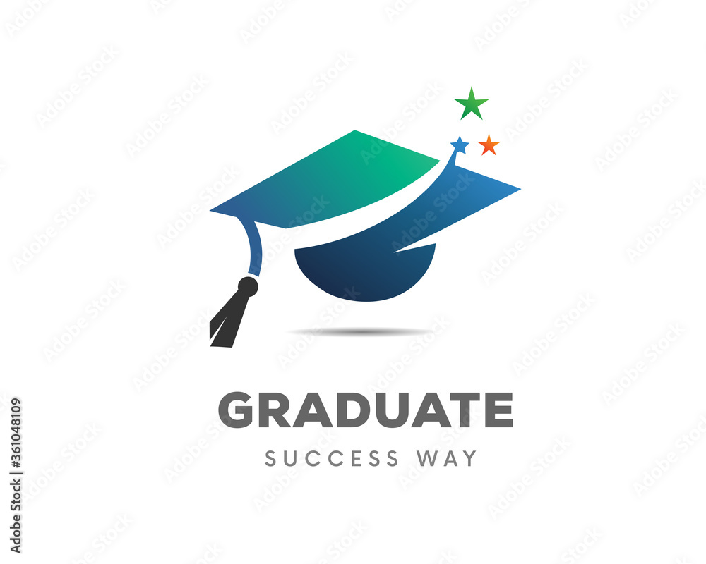 success Cap hat graduate star logo symbol design illustration Stock ...