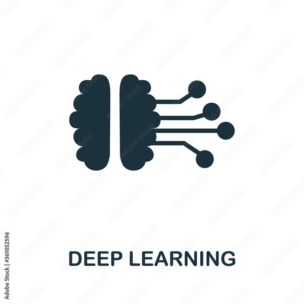 Deep Learning icon. Creative simple design from artificial intelligence ...
