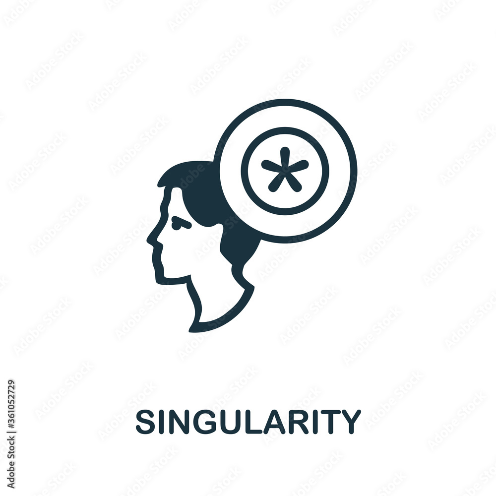 Singularity icon. Creative simple design from artificial intelligence ...