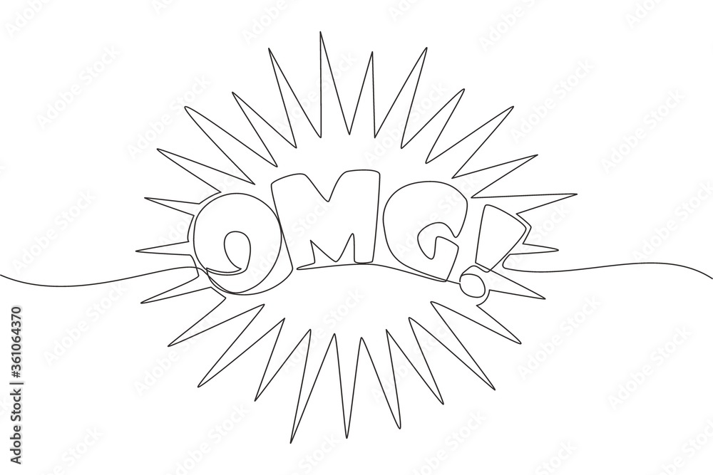 Vetor de Single continuous line drawing of motivational and ...