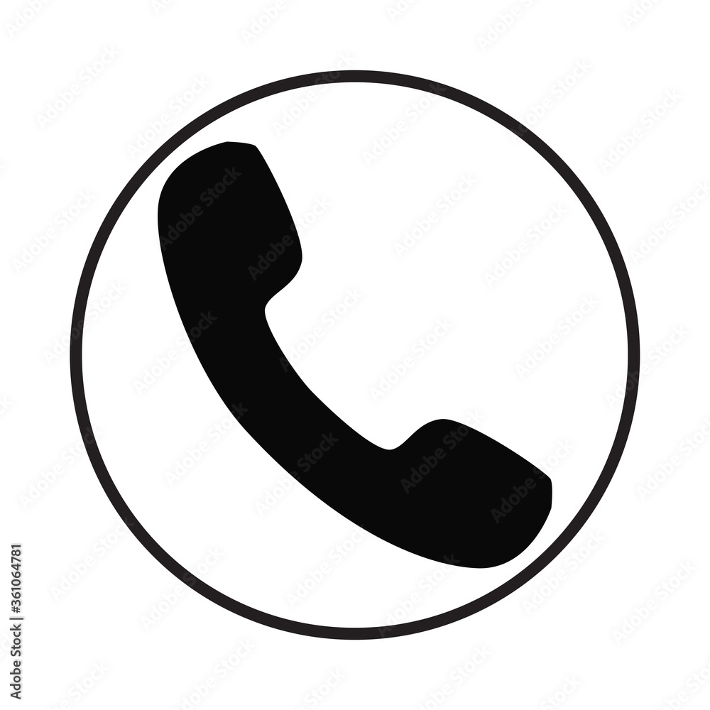 Phone call icon vector isolated on white background. Call icon in a ...
