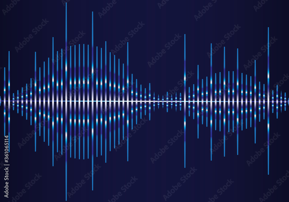Blue Sound Waves Wallpaper