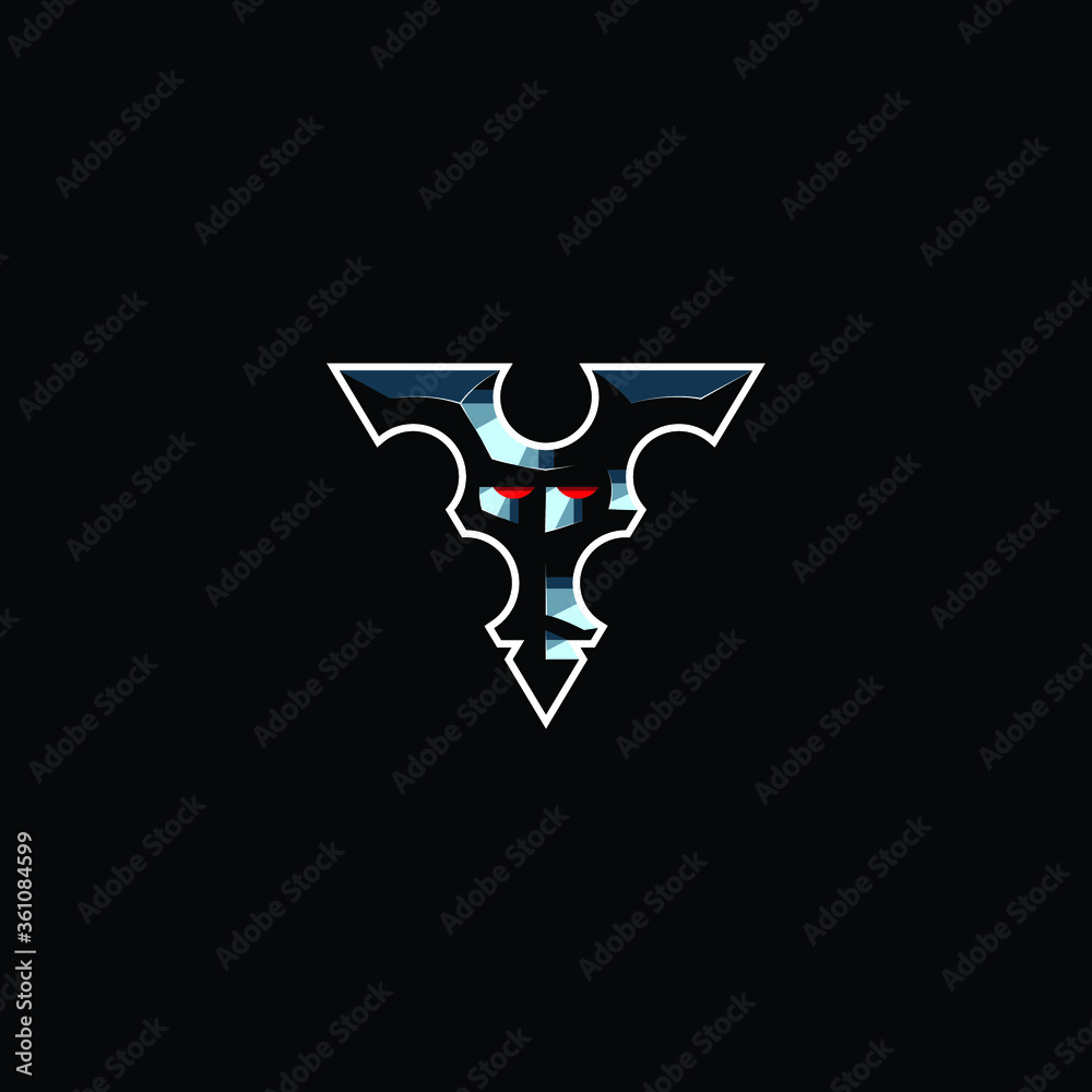 Metal face letter V logo for your company Stock Vector | Adobe Stock