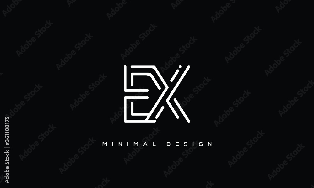EX letter logo alphabet monogram icon symbol Stock Vector | Adobe Stock