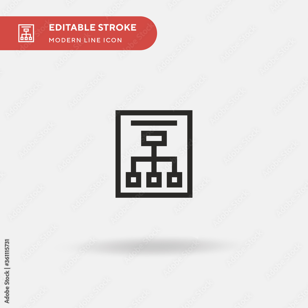 Planning Simple vector icon. Illustration symbol design template for ...