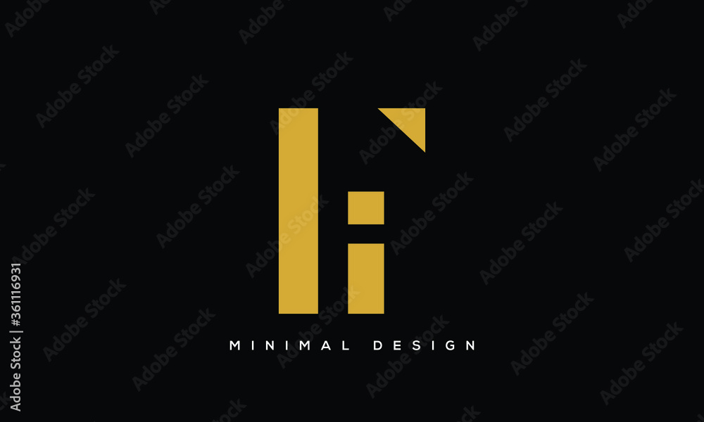 FI letter logo alphabet monogram icon symbol Stock Vector | Adobe Stock
