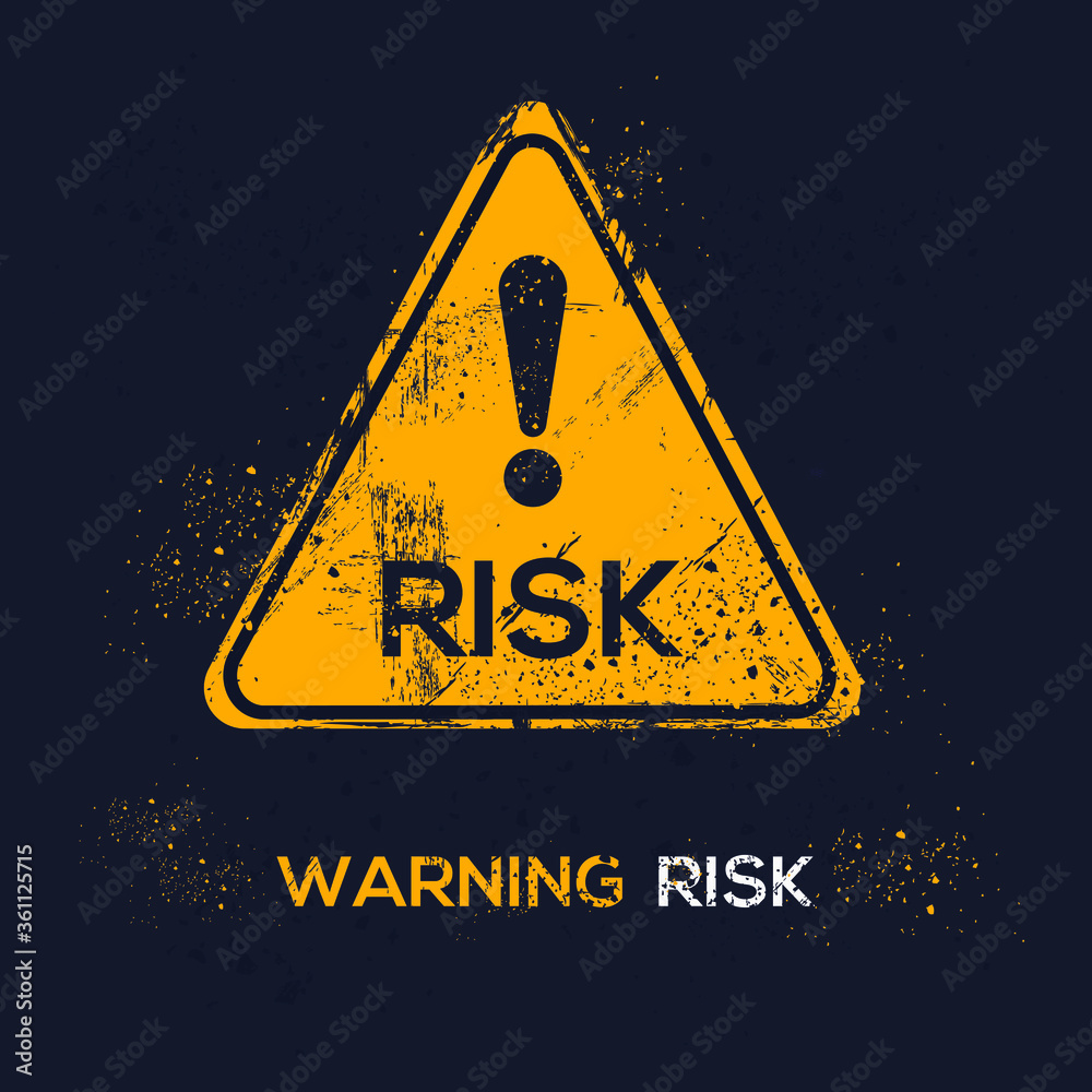 Warning sign (risk), vector illustration. Stock Vector | Adobe Stock