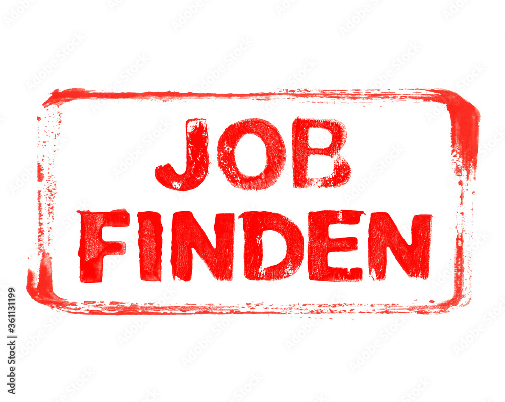 Roter Stempel Rahmen: Job finden Stock Illustration | Adobe Stock