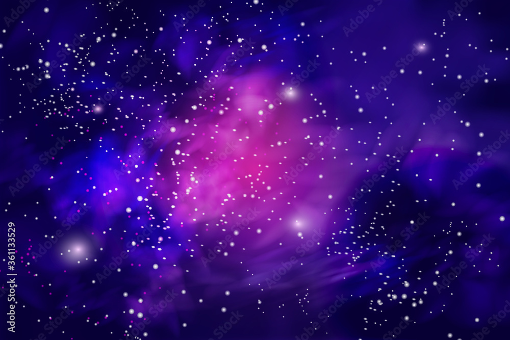 Vector illustration of the infinite universe and Milky Way. Abstract ...