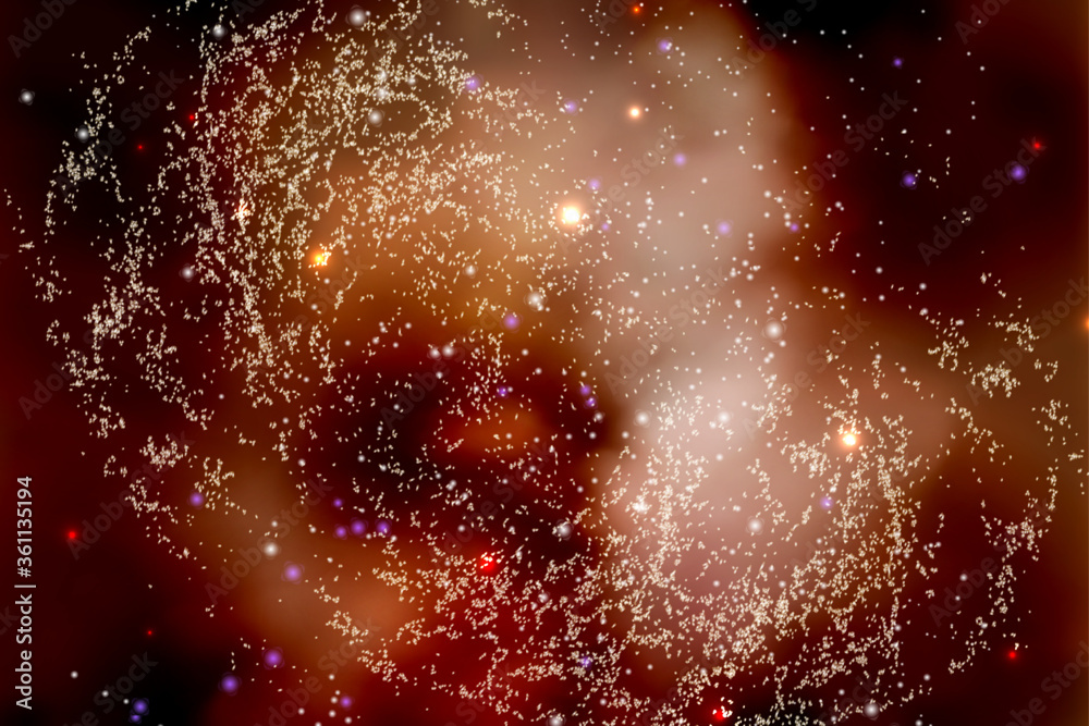 Vector illustration of the infinite universe and Milky Way. Abstract ...