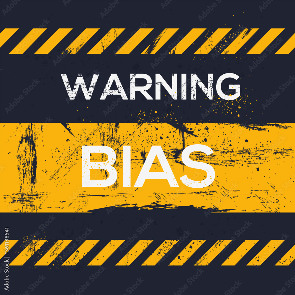 Warning sign (bias), vector illustration. Stock Vector | Adobe Stock