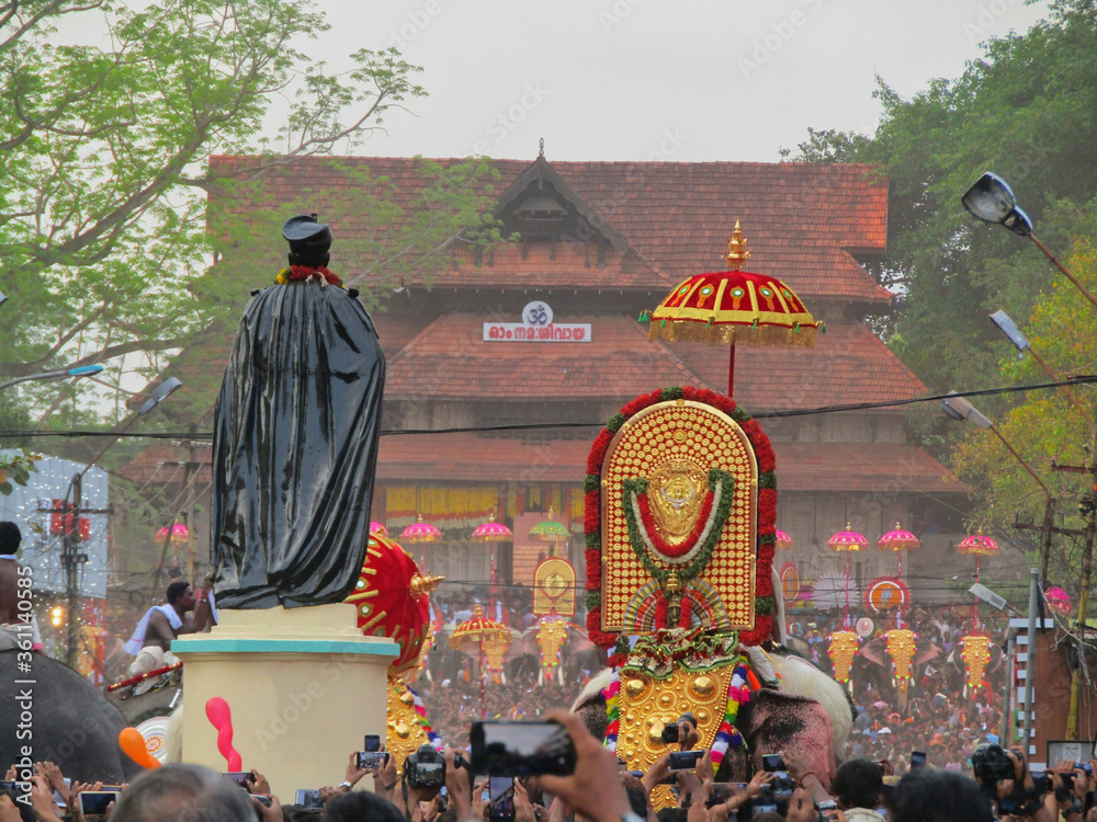 Most Celebrated festival in kerala. Thrissur Pooram Stock Photo | Adobe ...
