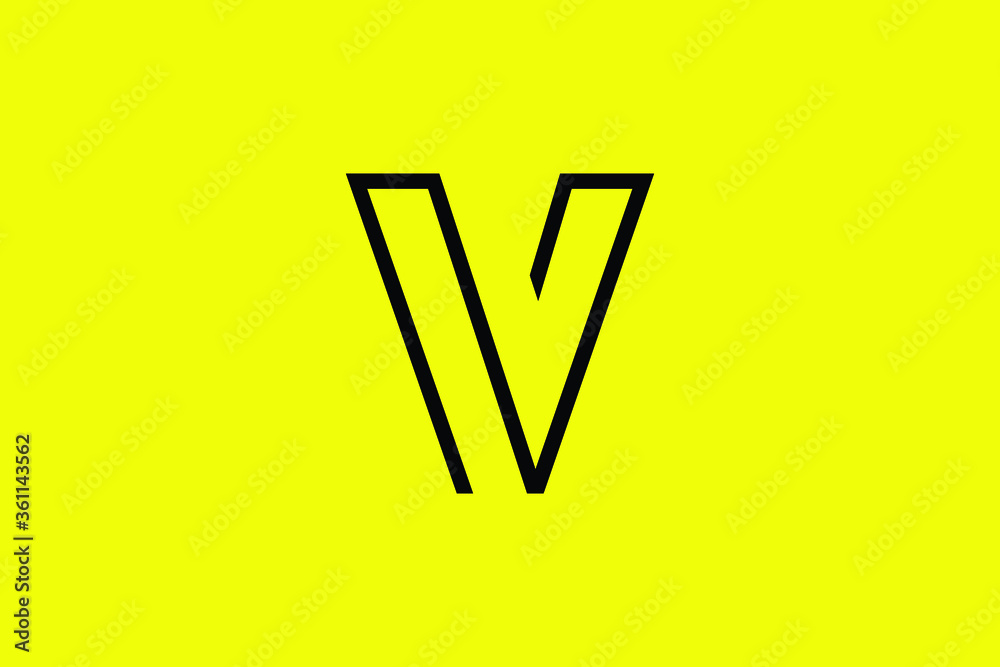 Professional Innovative Initial V logo and VV logo. Letter TV VT ...