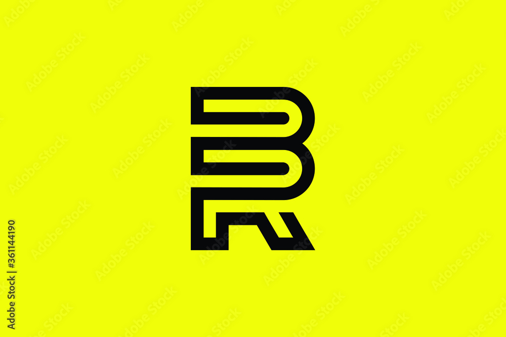 Vetor de Professional Innovative Initial BR logo and RB logo. Letter BR ...