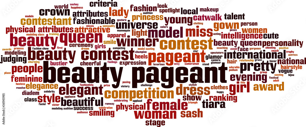 Beauty pageant word cloud Stock Vector | Adobe Stock