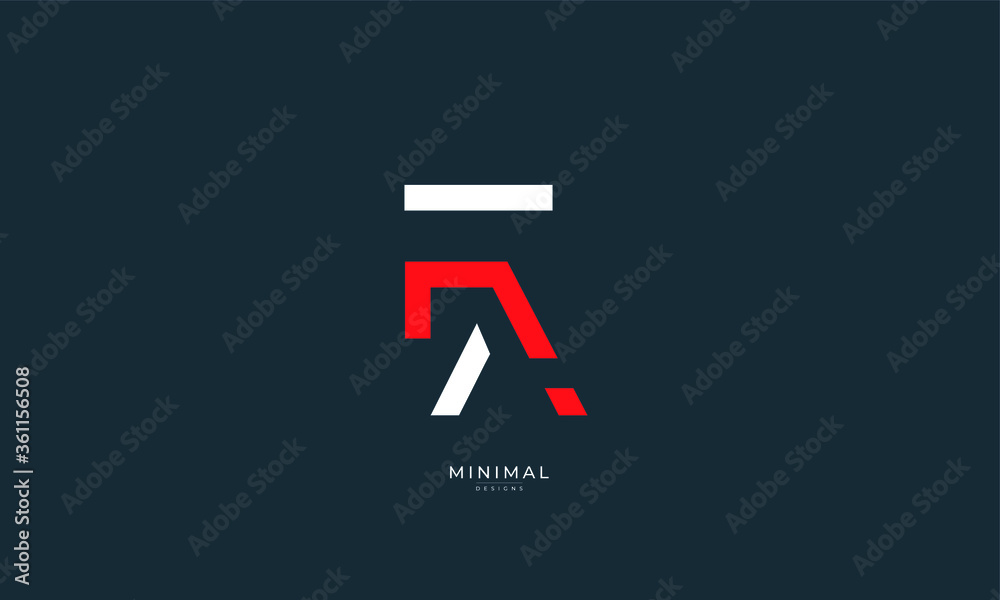 Alphabet letter icon logo FA Stock Vector | Adobe Stock