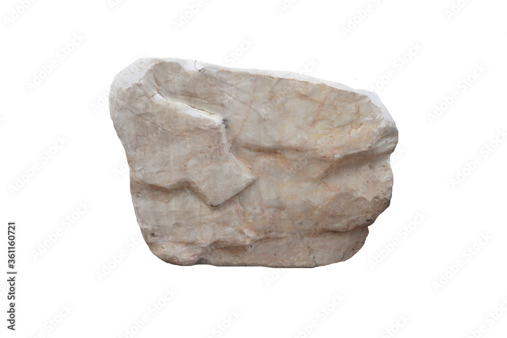 marble rock isolated on a white background, Marble is a non-foliated ...