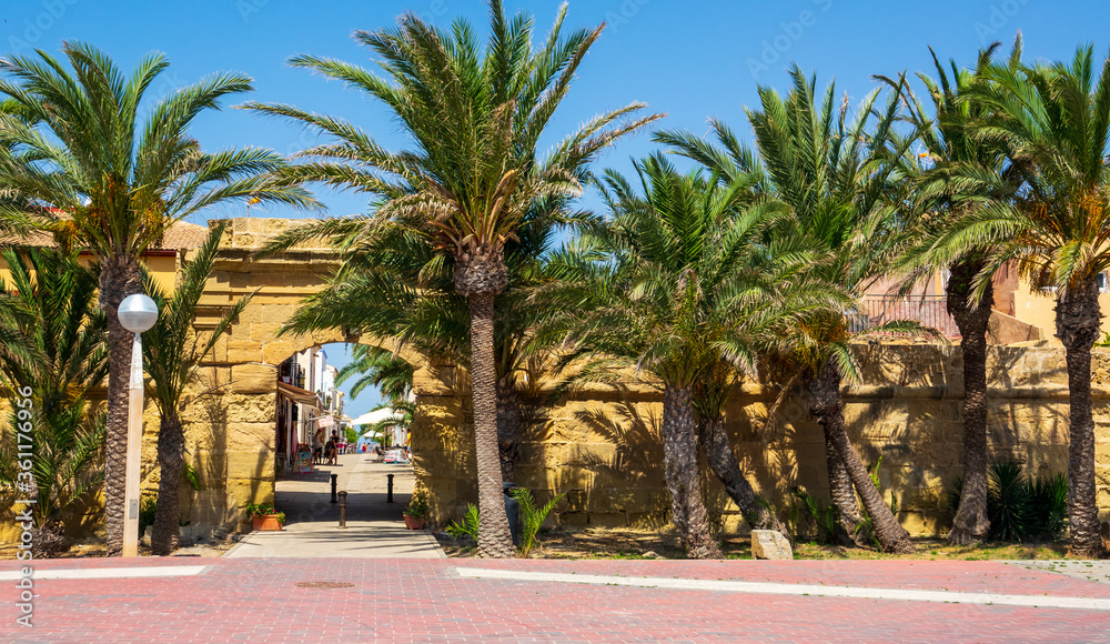 Island of Tabarca in Spain. Crystal-clear turquoise water. Province of ...