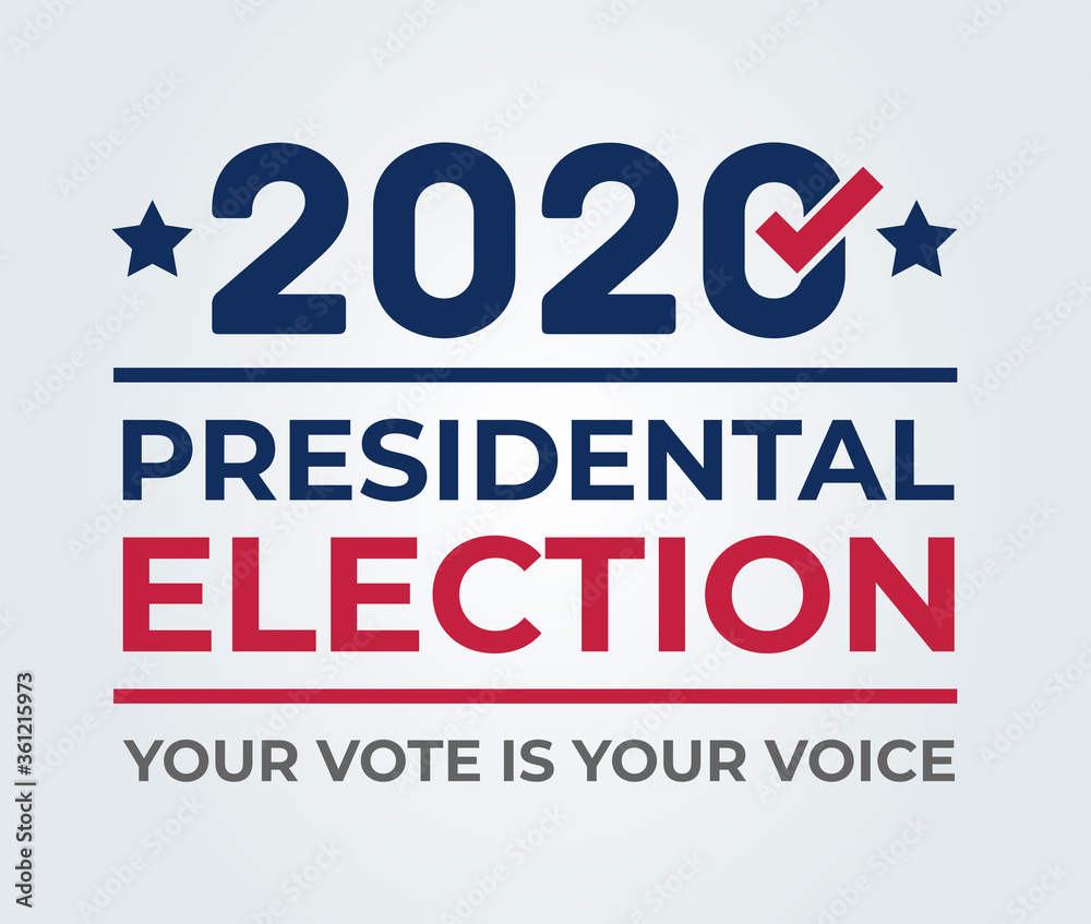 Election day. Vote 2020 in USA, banner design. Usa debate of president ...